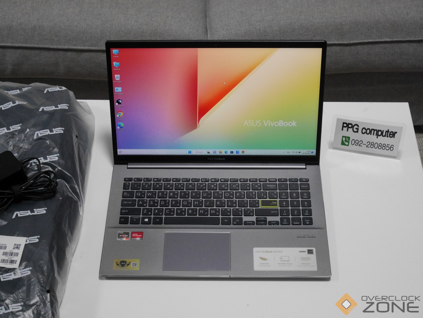 ASUS VIVOBOOK 15 ( RYZEN 7-5700U + แรม 16 ) มีประกันศูนย์ ราคา 14,900.- - Overclockzone.com ...