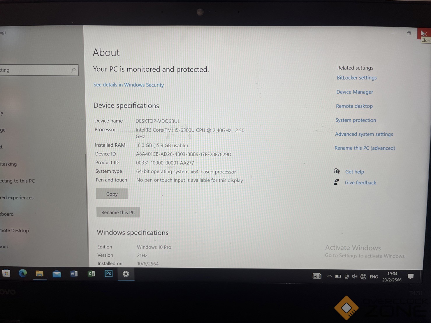 ขาย Lenovo Thinkpad T470 Ram 16 GB SSD 256 GB จอ 14 นิ้ว แบต 2 ก้อน ...
